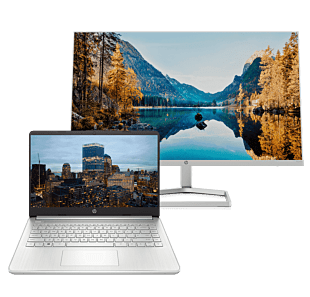 Notebook HP 14-dq2025la + Monitor HP M24fw de 23.8" - 14" (3V8J7LA-1 ...