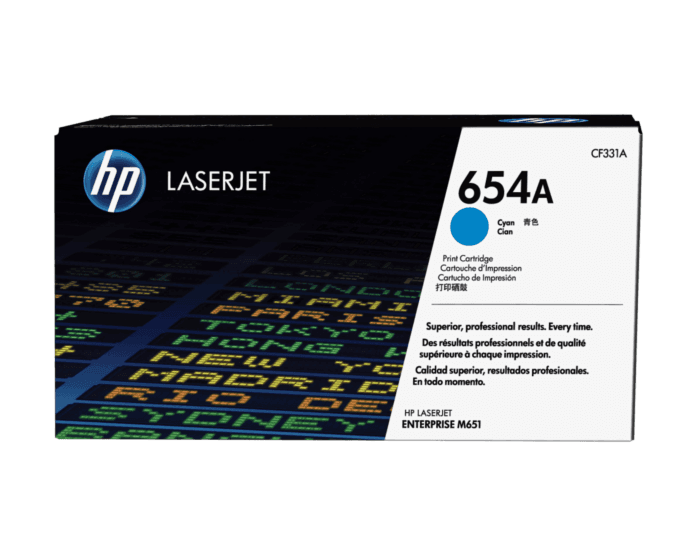 Cartucho de Tóner HP 654A Cian LaserJet Original | Tienda HP Chile